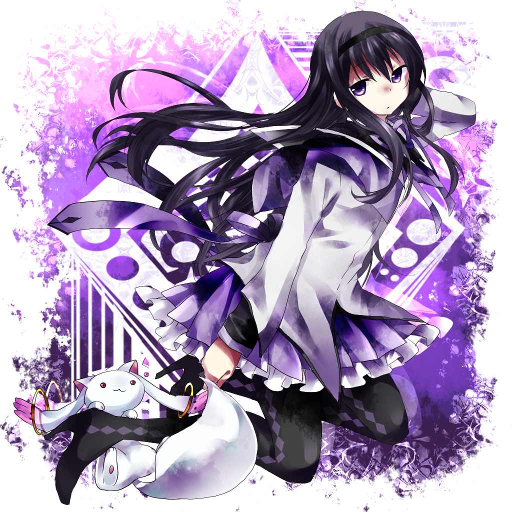 The Big Imageboard Tbib Akemi Homura Bad Id Bad Pixiv Id Black Hair