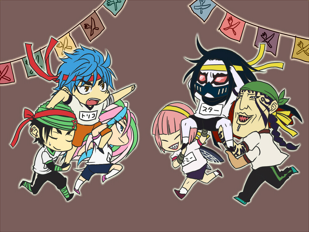 The Big ImageBoard (TBIB) - black hair blue hair braid chibi coco ...