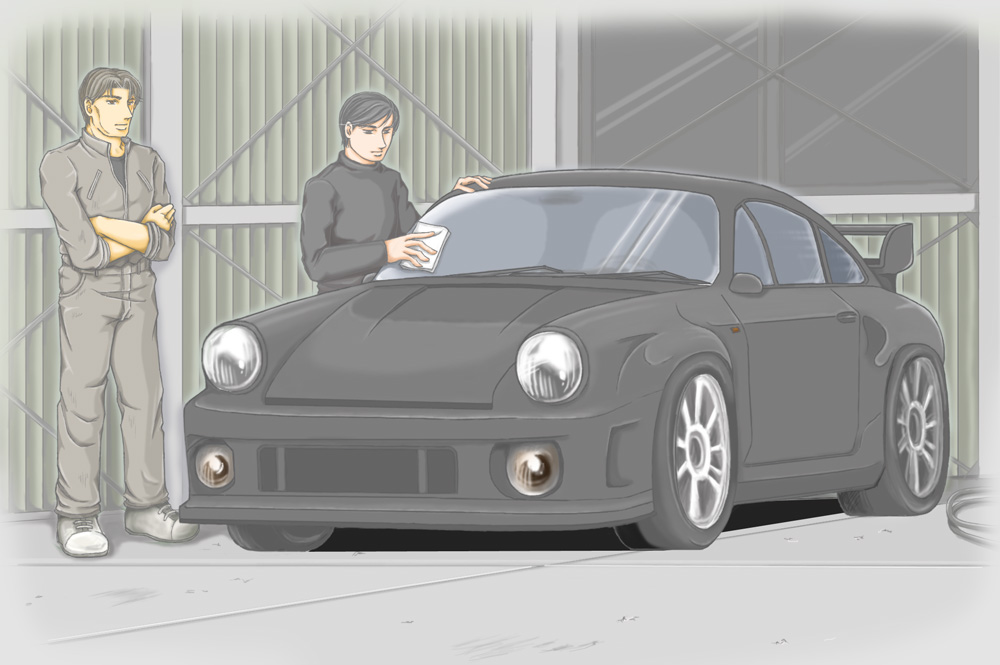 The Big ImageBoard (TBIB) - 2boys black hair car commentary request kitami cycle kitami jun ...