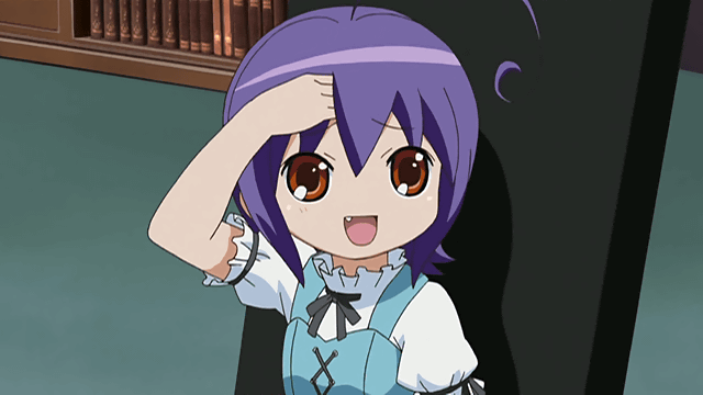 The Big Imageboard Tbib Ahoge Animated Kuroi Sumi Moetan Purple