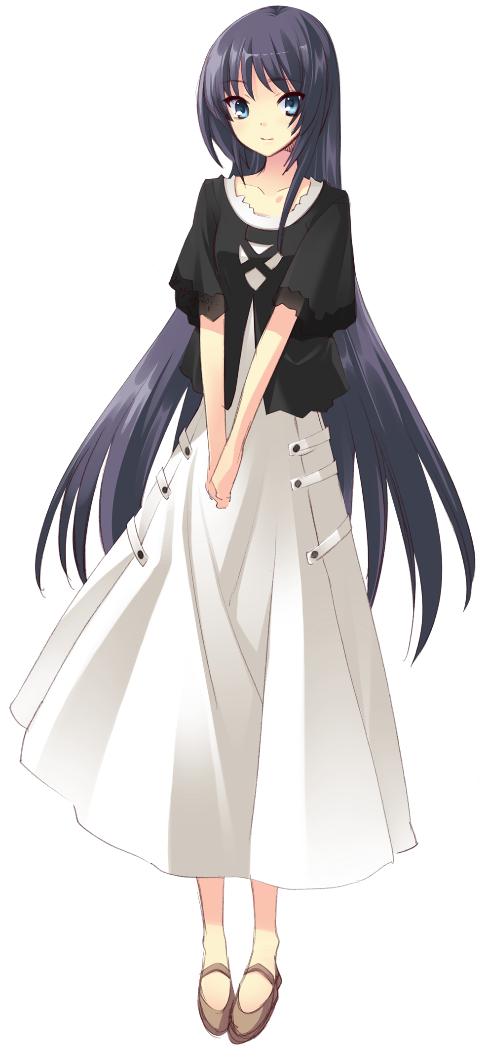 The Big ImageBoard (TBIB) - black hair blue eyes casual dress flyable ...