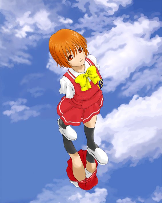 The Big ImageBoard (TBIB) - orange eyes orange hair panchira reflection ...