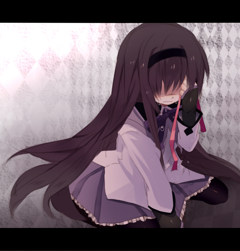 The Big Imageboard Tbib Akemi Homura Argyle Argyle Background Bad