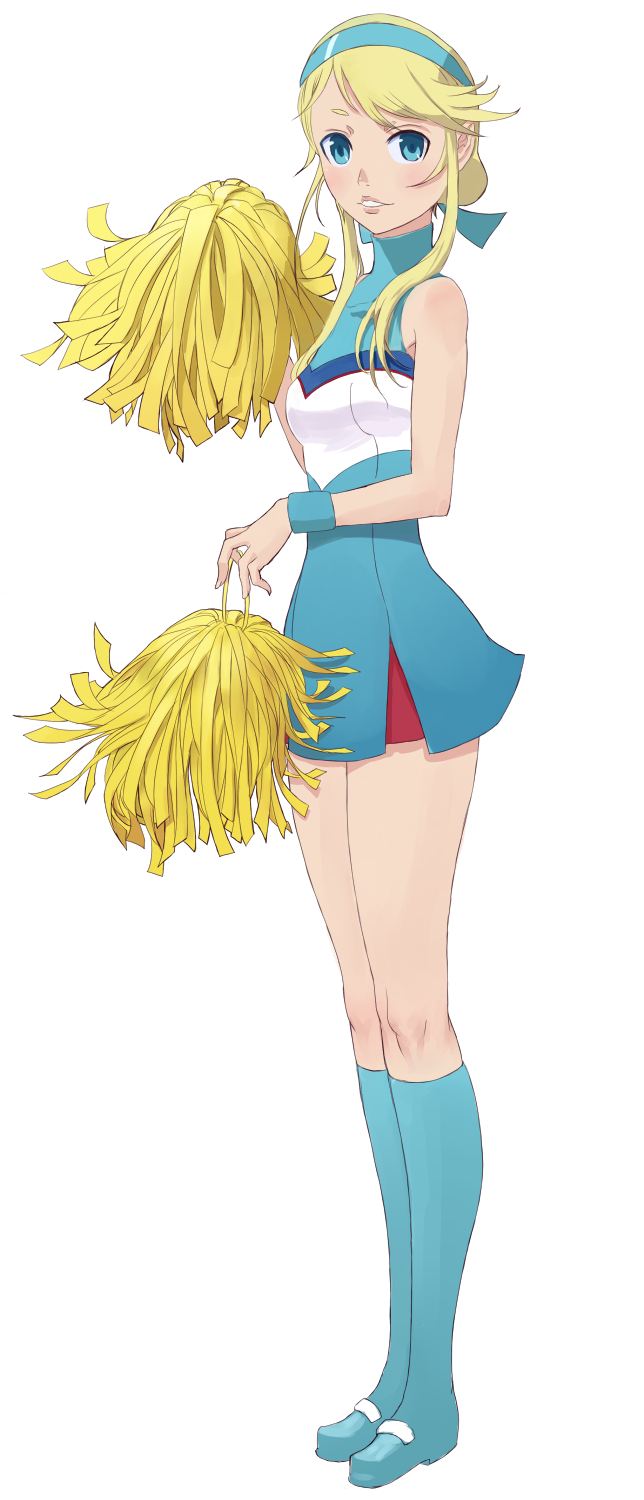 The Big ImageBoard (TBIB) - 1girl bad id bad pixiv id blonde hair blue eyes cheerleader heroman ...