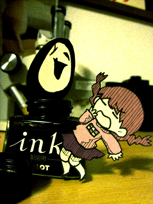 The Big ImageBoard (TBIB) - 1girl braid brown hair eyes closed ink ...