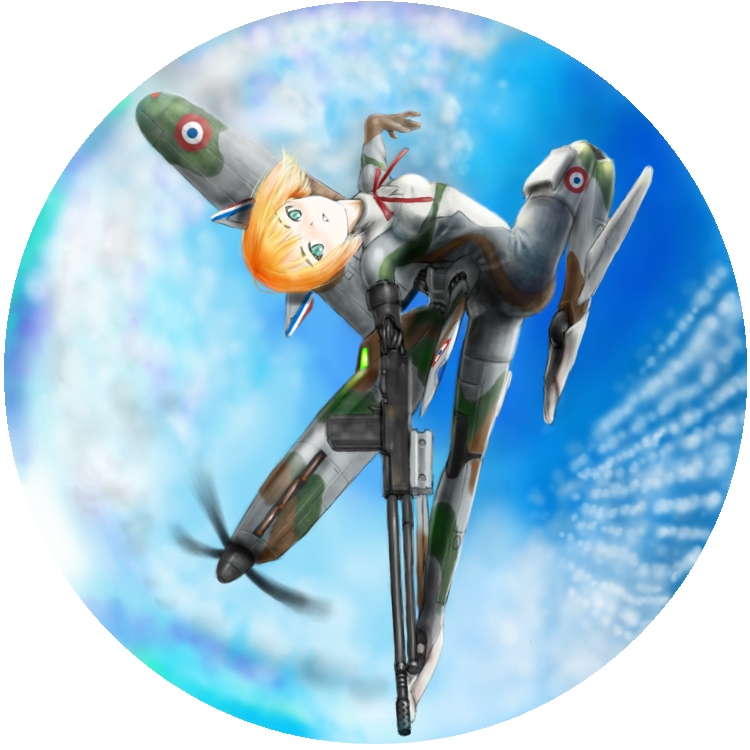 The Big ImageBoard (TBIB) - coh gun k.y. machine gun mecha musume military personification sky ...