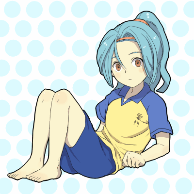 The Big ImageBoard (TBIB) - 1boy androgynous barefoot blue hair clothes ...