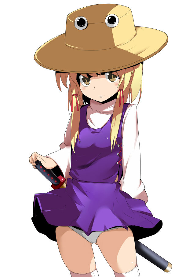 The Big ImageBoard (TBIB) - 1girl bad id bad pixiv id blonde hair hair ribbon hand on hilt hat ...