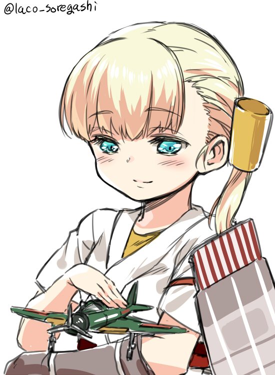 The Big ImageBoard (TBIB) - 1girl aircraft aircraft request airplane bangs blonde hair blue eyes ...