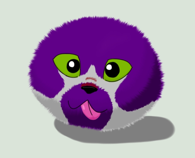 The Big Imageboard Tbib Cute Fluffy Green Eyes Koosh Koosh Ball Male Purple Purple Body Safe