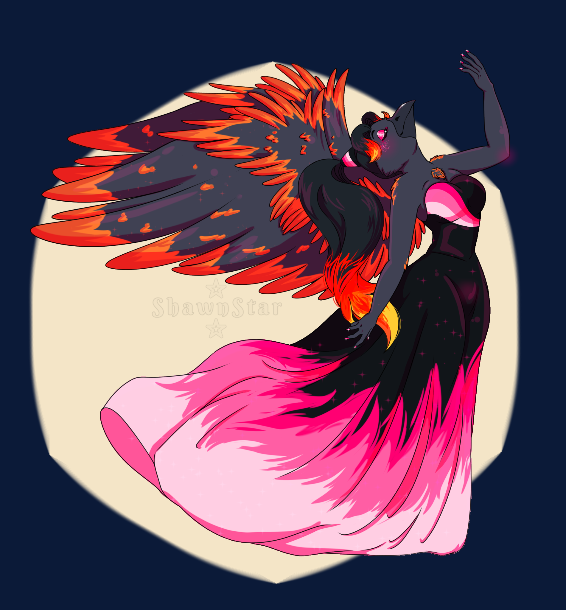 The Big ImageBoard (TBIB) - 1:1 ambiguous gender anthro avian ball gown ...
