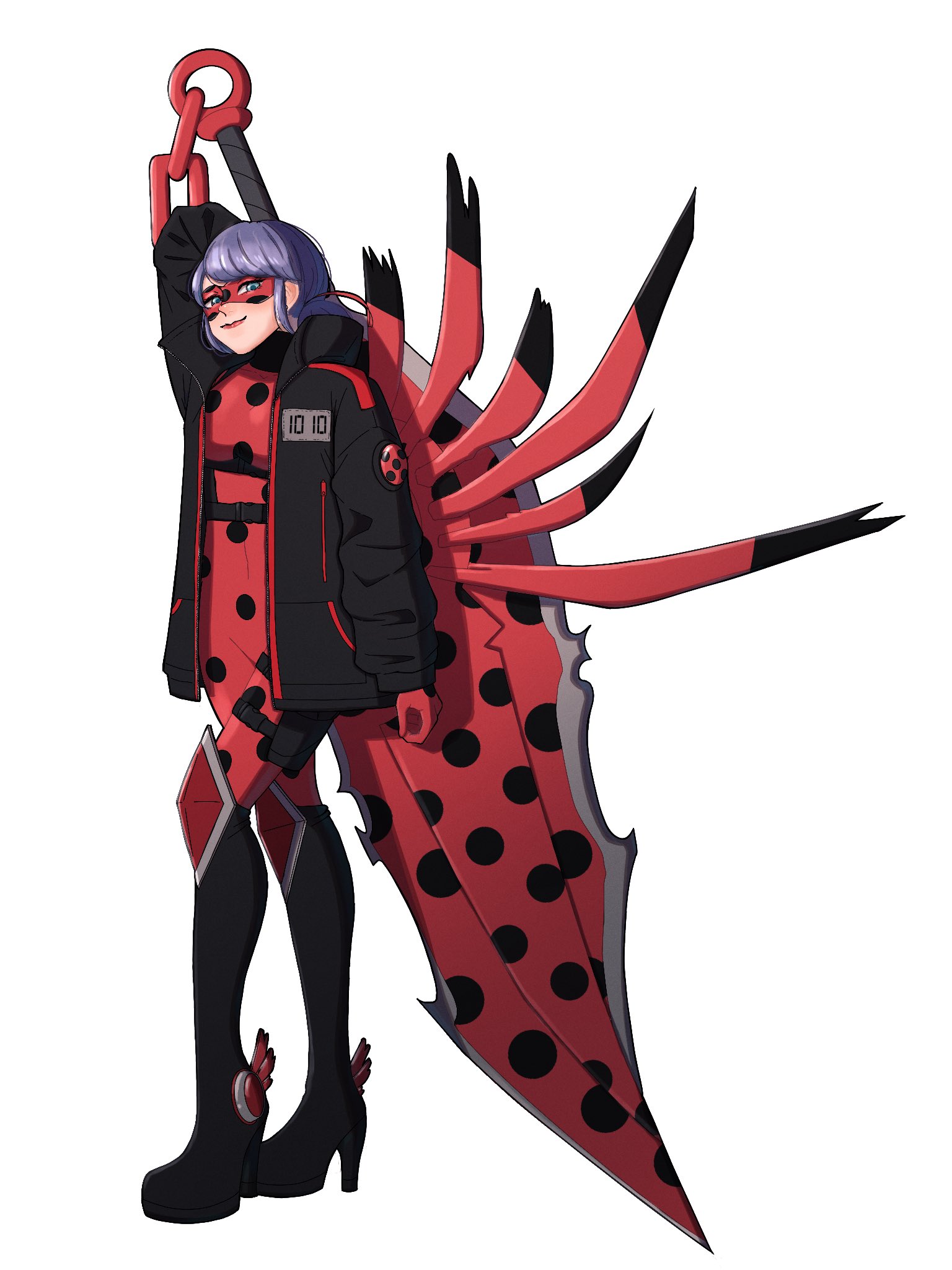 The Big ImageBoard (TBIB) - 1girl black footwear black jacket blue eyes ...