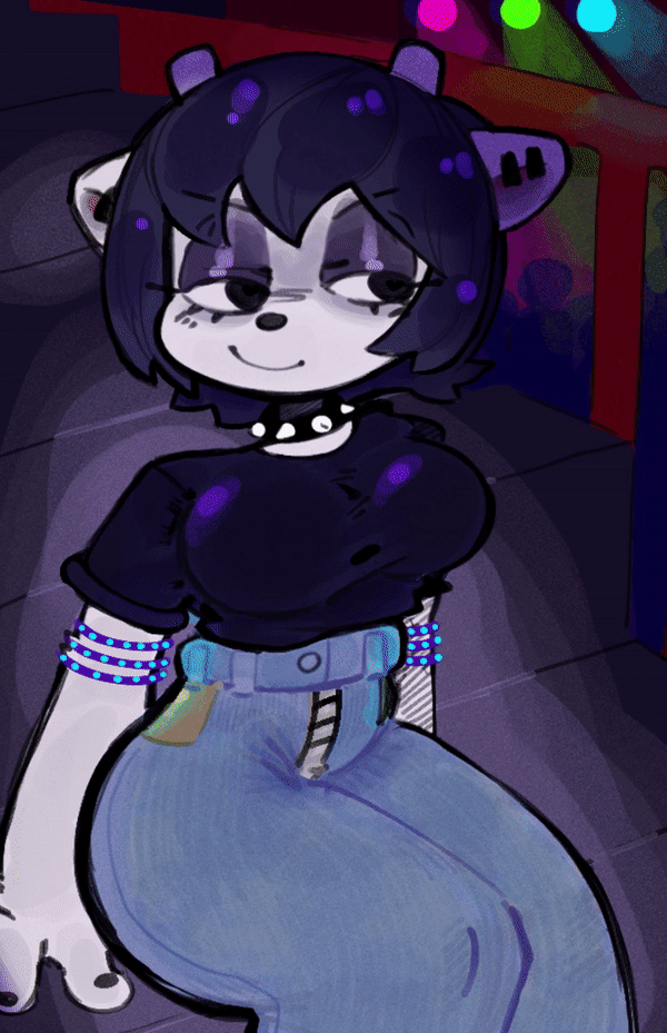 The Big ImageBoard (TBIB) - 2023 2 horns animated anthro black clothing black shirt black ...