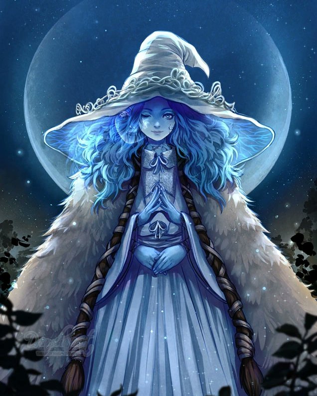 The Big ImageBoard (TBIB) - 1girl blue eyes blue hair blue robe blue skin cloak colored skin ...