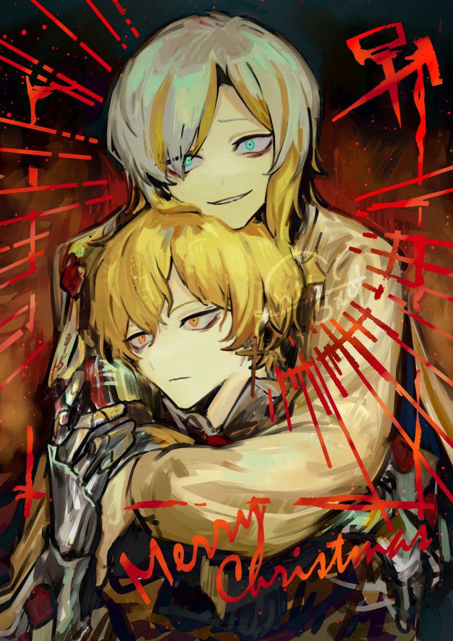 The Big ImageBoard (TBIB) - 1boy 1girl blonde hair blood closed mouth ...