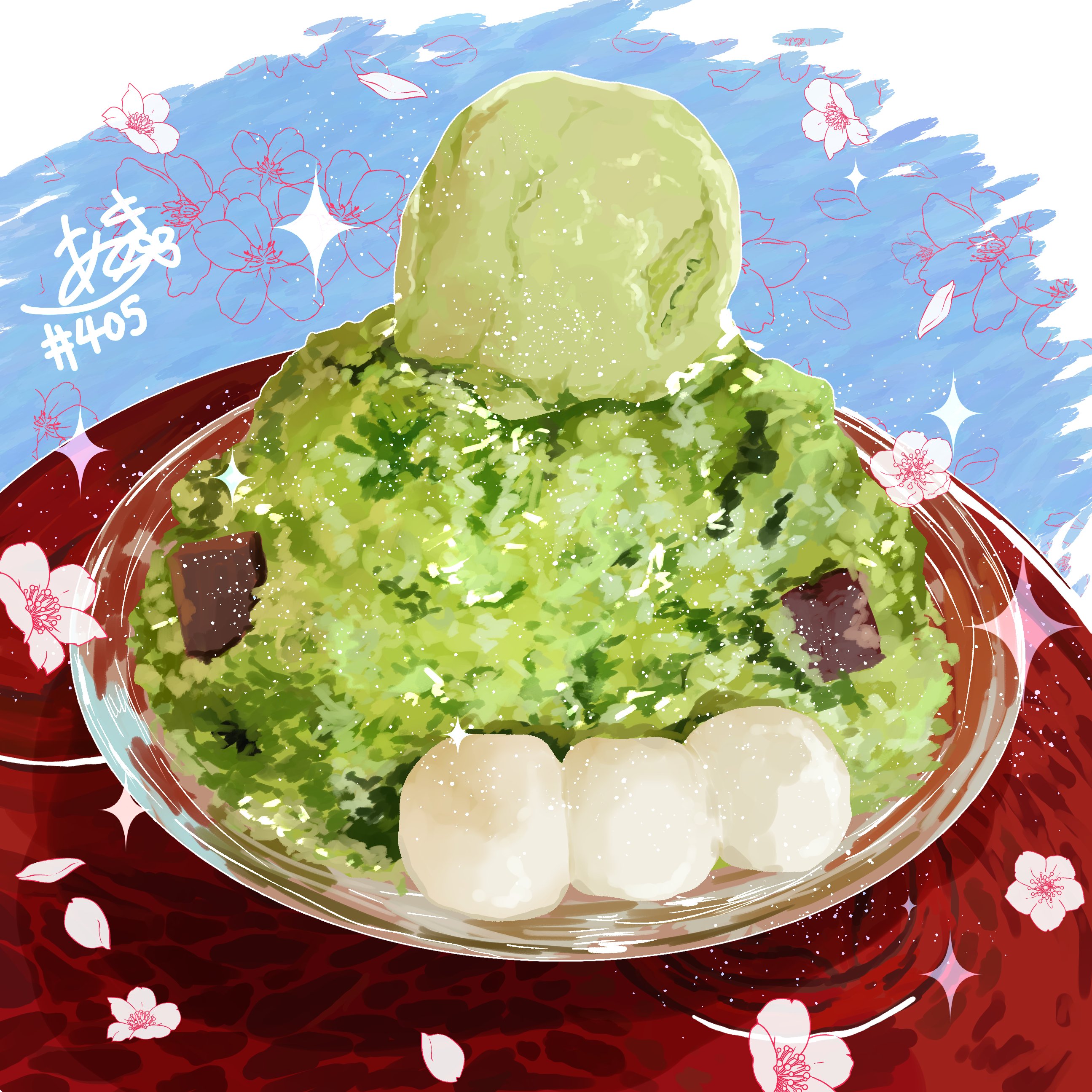 The Big ImageBoard (TBIB) - absurdres falling petals floral background food food focus highres ...