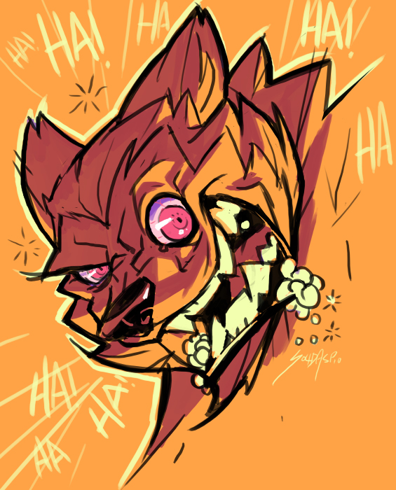 The Big ImageBoard (TBIB) - anthro brown body brown fur canid fur laugh male mammal orange ...