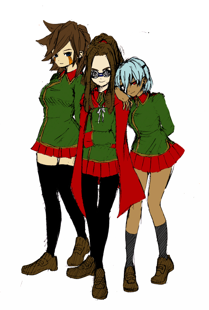 The Big ImageBoard (TBIB) - 3girls dark skin dreadlocks eyepatch full ...