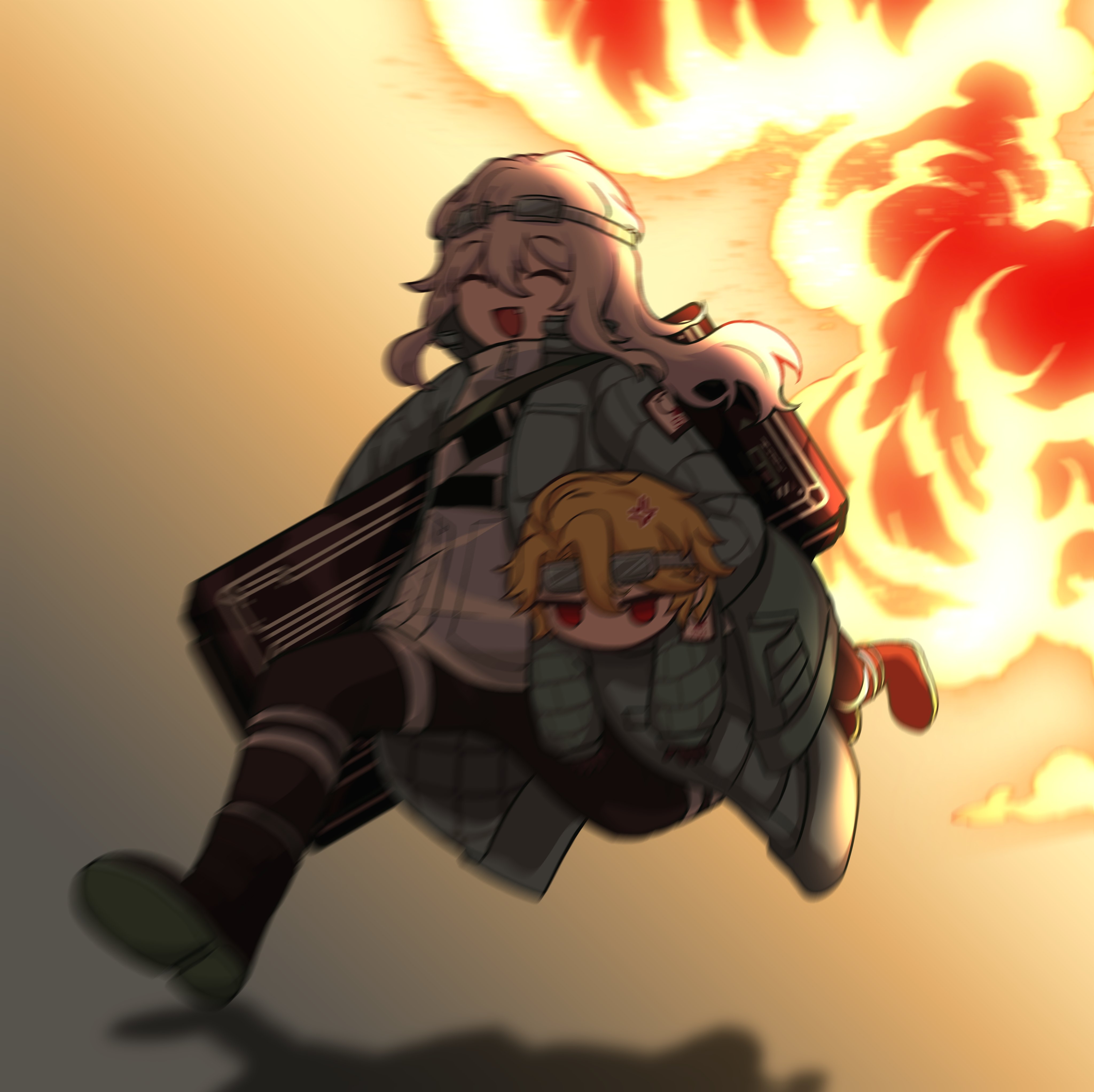 The Big ImageBoard (TBIB) - 1boy 1girl absurdres anger vein aqua coat ...