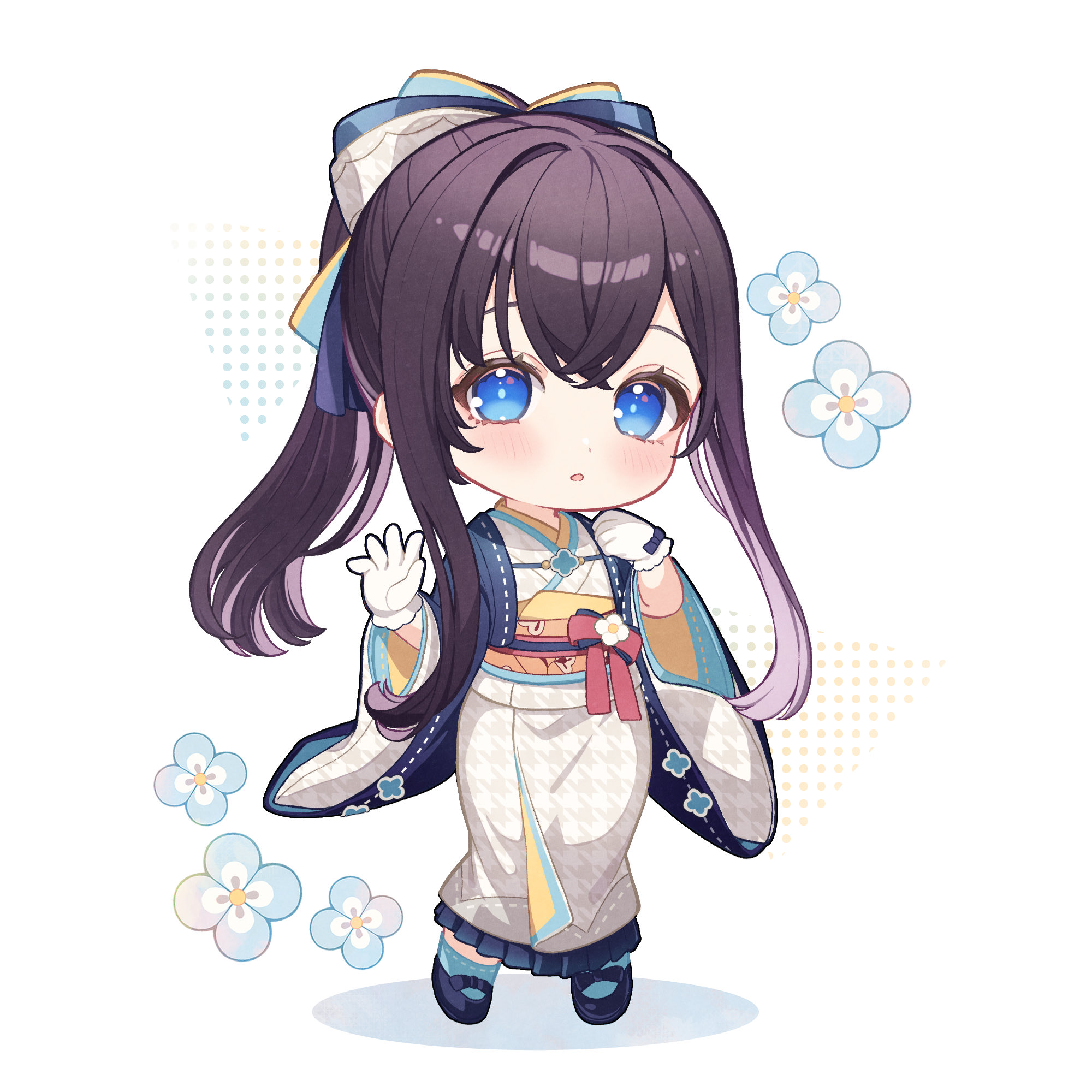 The Big ImageBoard (TBIB) - 1girl aoto neko black hair blue eyes chibi ...