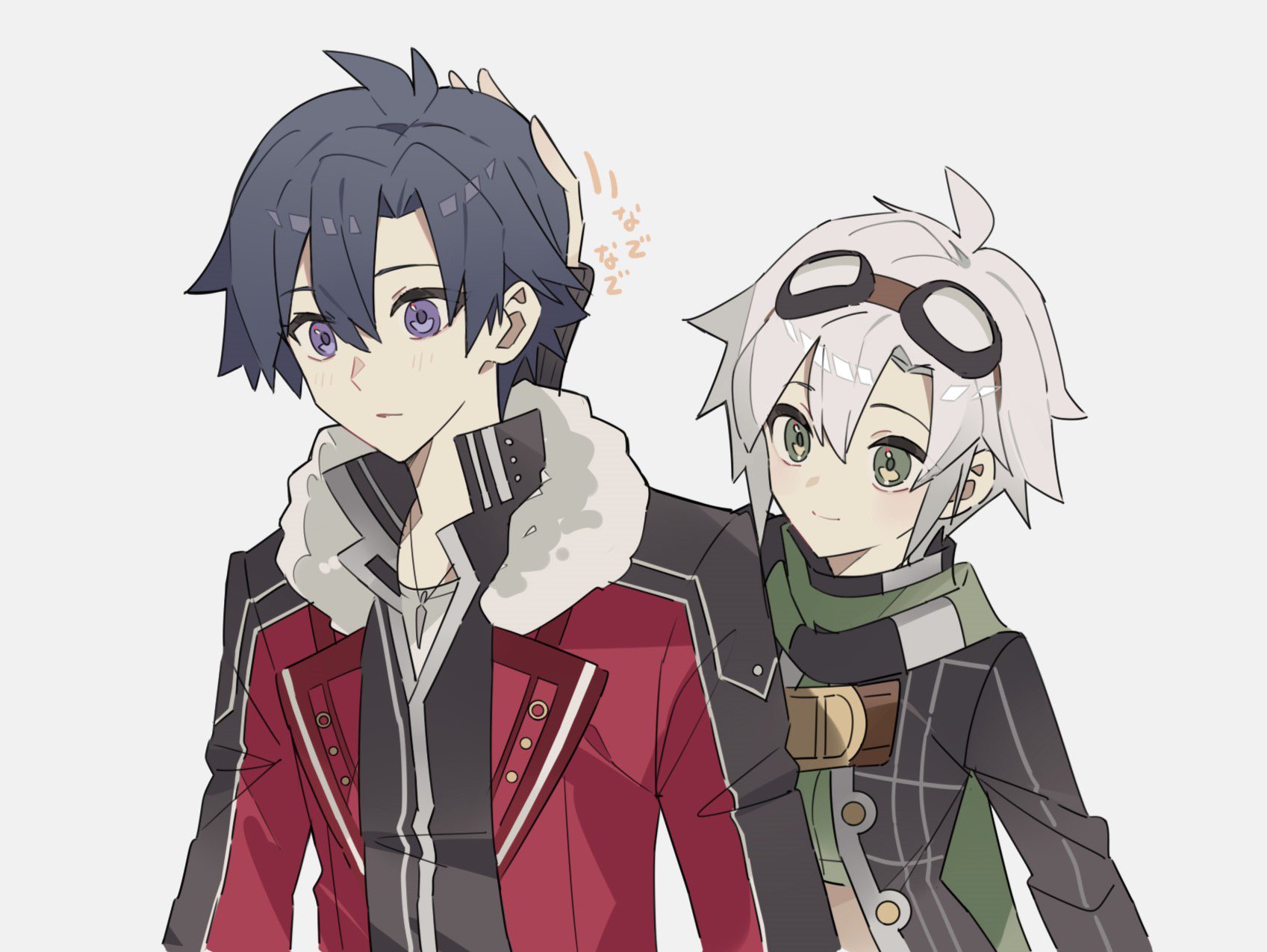 The Big ImageBoard (TBIB) - 1boy 1girl ahoge black hair coat curtained hair eiyuu densetsu fie ...