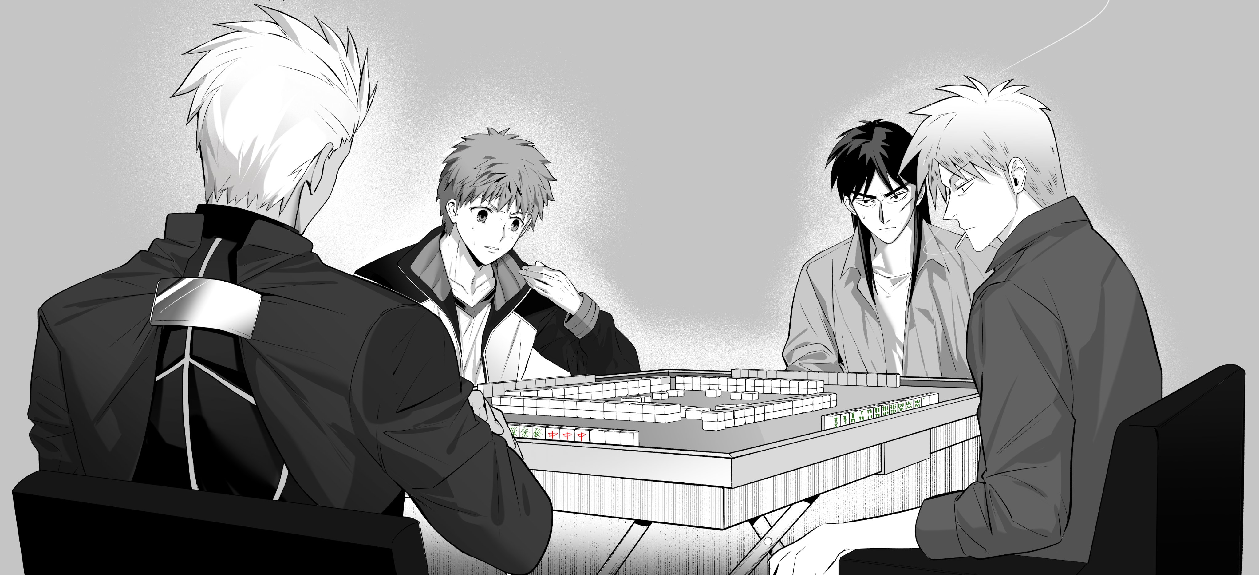 The Big ImageBoard (TBIB) - 4boys absurdres akagi: yami ni oritatta ...