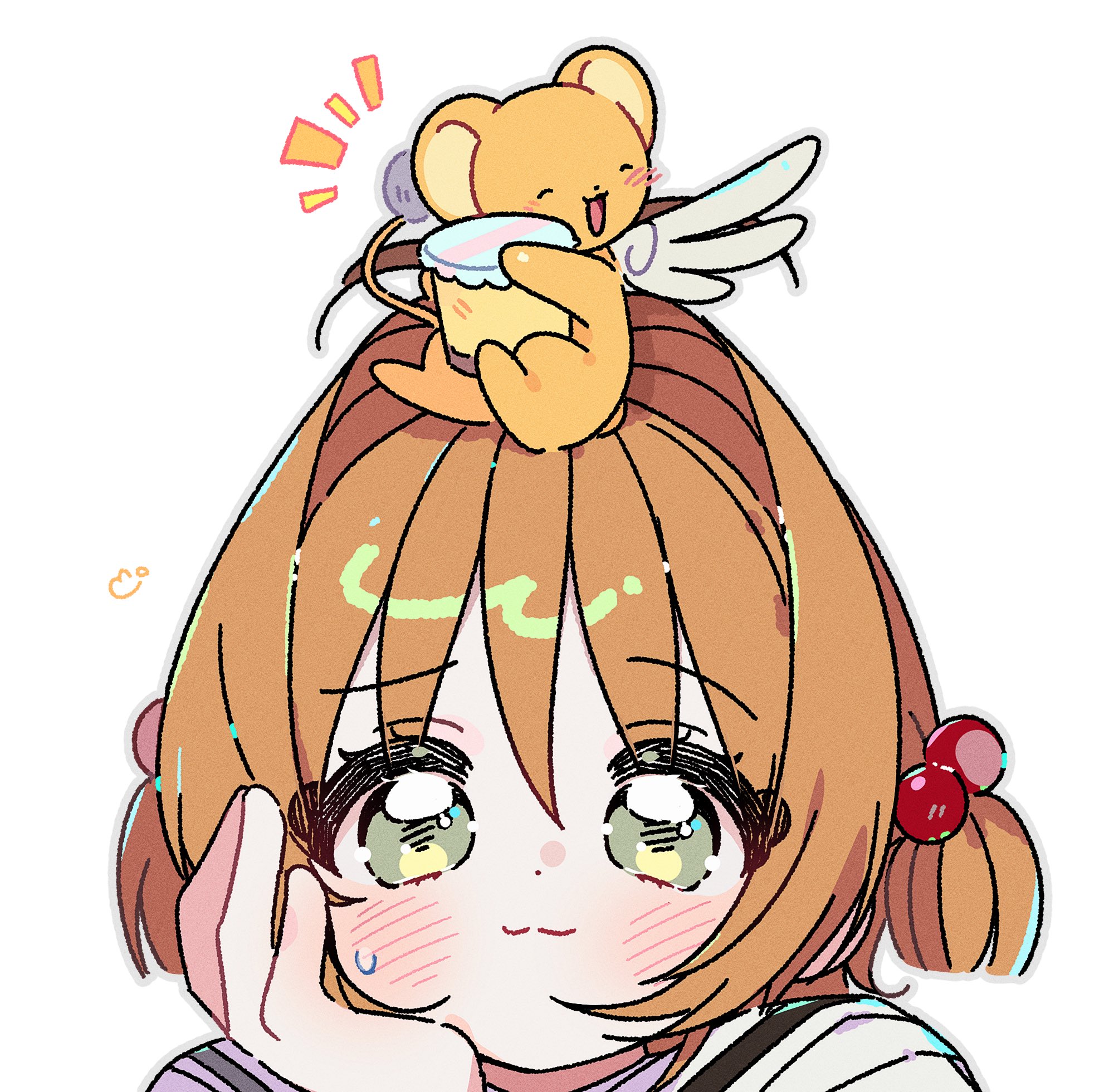 The Big ImageBoard (TBIB) - 1girl blush brown hair cardcaptor sakura closed mouth commentary ...