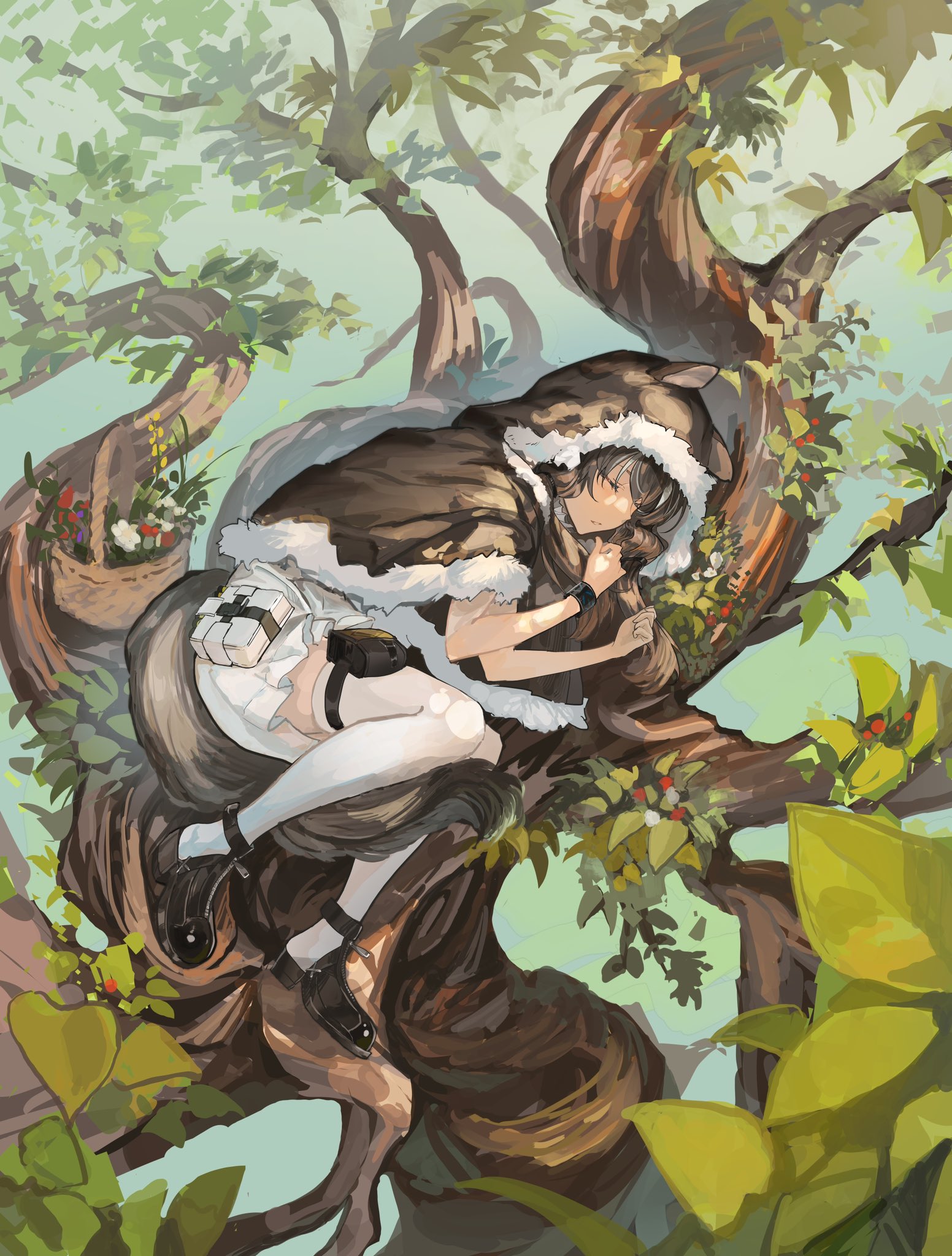 The Big ImageBoard (TBIB) - 1girl arknights between legs black shoes ...