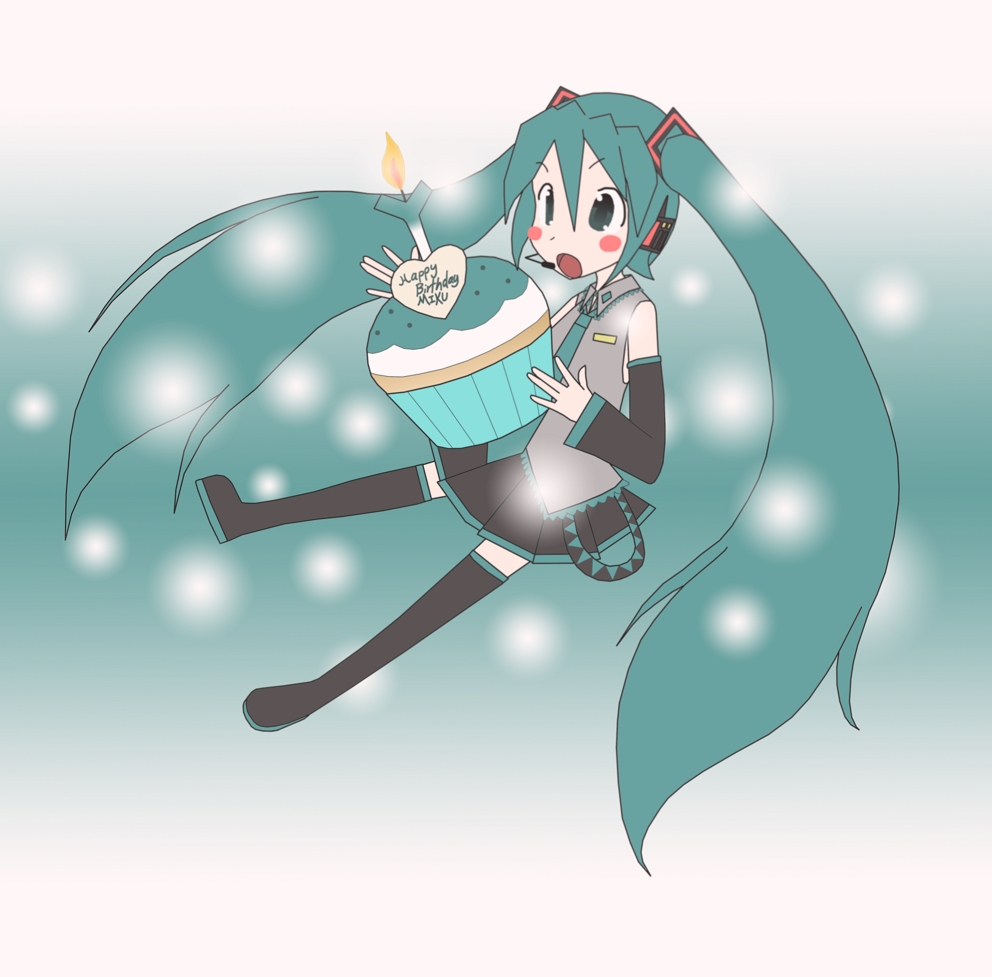 The Big ImageBoard (TBIB) - 1girl aqua eyes black thighhighs blush ...