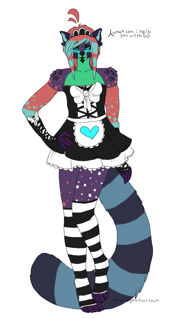 The Big ImageBoard (TBIB) - alpha channel alternative fashion anthro blue eyes blue hair blush ...