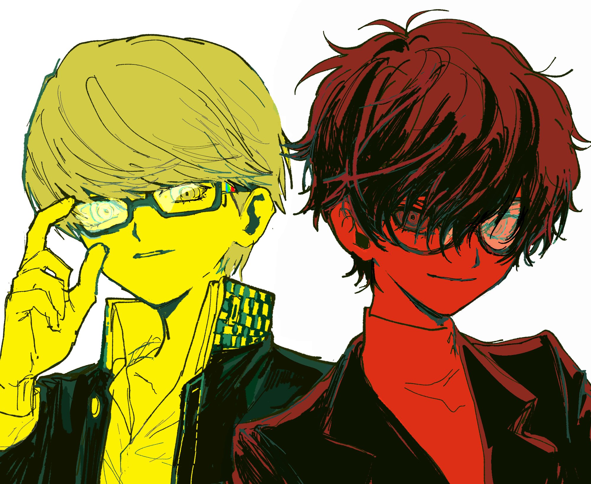 The Big ImageBoard (TBIB) - 2boys amamiya ren commentary glasses hair ...