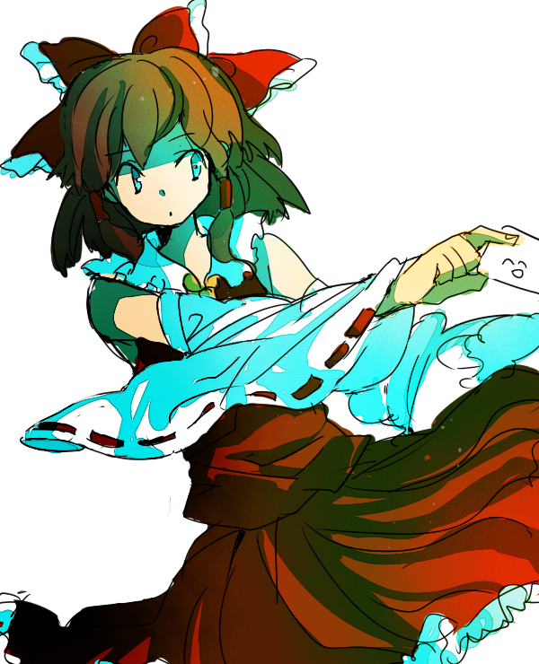 The Big ImageBoard (TBIB) - 1girl bow brown hair commentary request detached sleeves hair bow ...