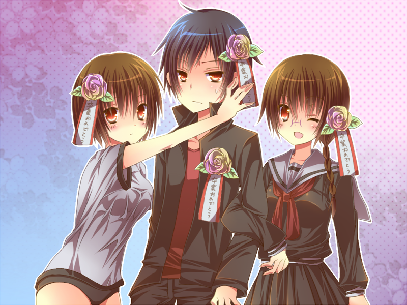 The Big ImageBoard (TBIB) - 2girls bad id bad pixiv id black hair braid brown hair buruma ...