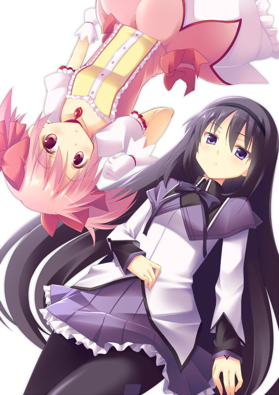 The Big ImageBoard (TBIB) - 2girls akemi homura akemi homura (magical girl) black hair ...