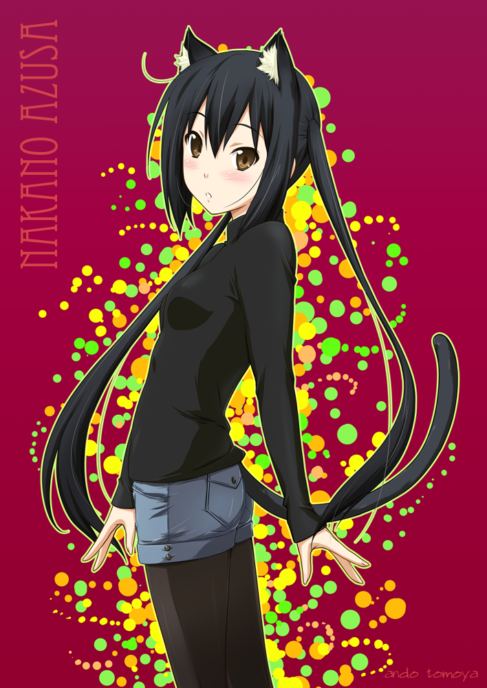 The Big ImageBoard (TBIB) - 1girl andou tomoya animal ears black hair black pantyhose blush ...