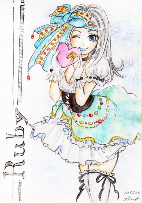 The Big ImageBoard (TBIB) - 1girl blue lips blue ribbon breasts choker ...