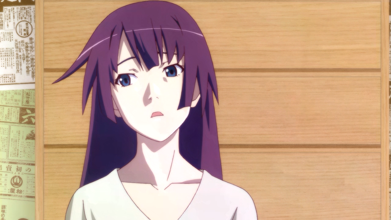 The Big ImageBoard (TBIB) - bakemonogatari cap purple hair senjougahara hitagi tagme | 2176229