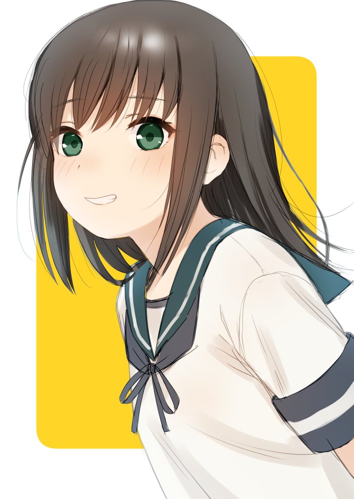 The Big ImageBoard (TBIB) - 1girl alternate hair length alternate hairstyle blue neckerchief ...