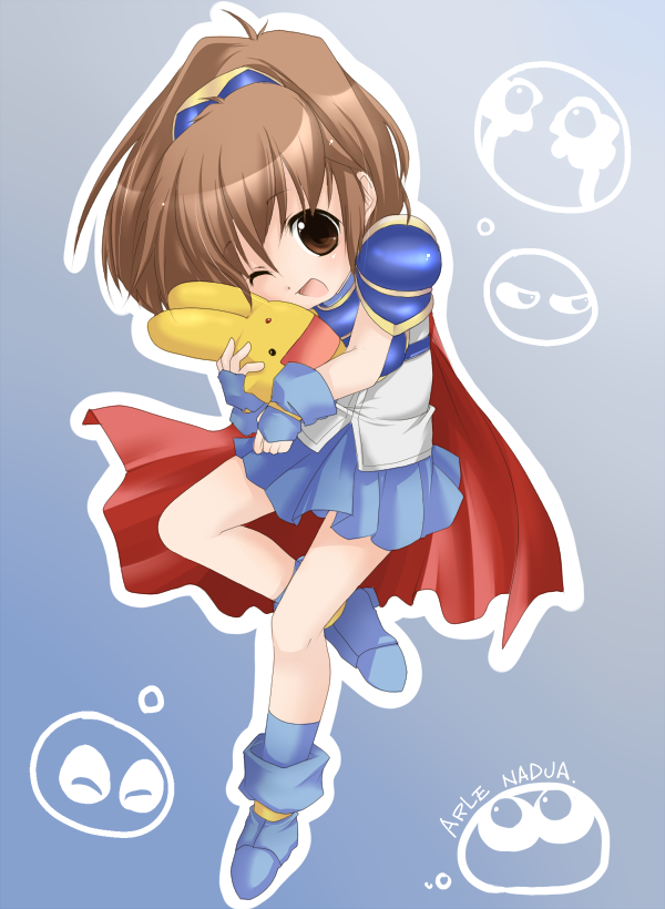 The Big Imageboard Tbib Arle Nadja Armor Armored Dress Blue Skirt