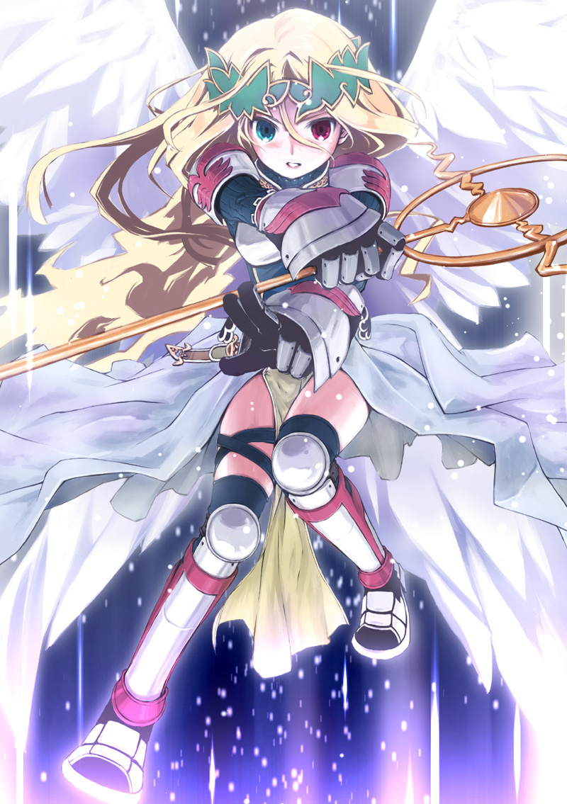 The Big ImageBoard (TBIB) - 1girl armor armored dress blonde hair blue ...