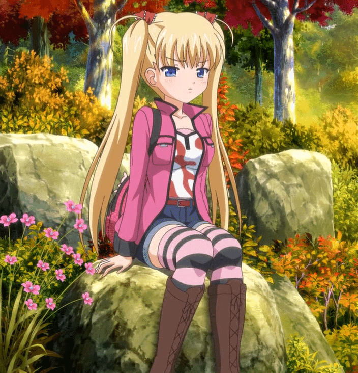 The Big ImageBoard (TBIB) - airi akizuki animated animated gif blonde hair blue eyes long hair ...