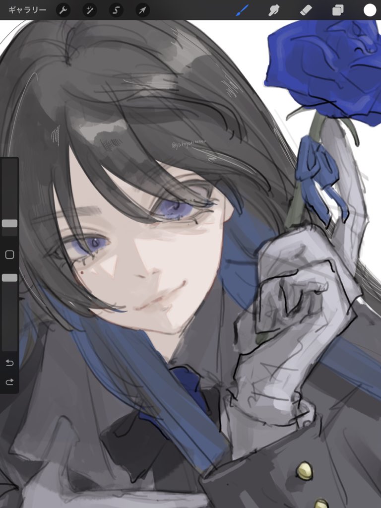 The Big ImageBoard (TBIB) - 1girl ado (utaite) aegyo sal art tools in frame black bow black ...