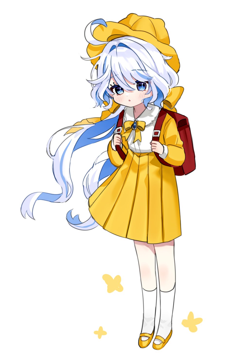 The Big ImageBoard (TBIB) - 1girl aged down ahoge alternate costume aqua hair backpack bag blue ...