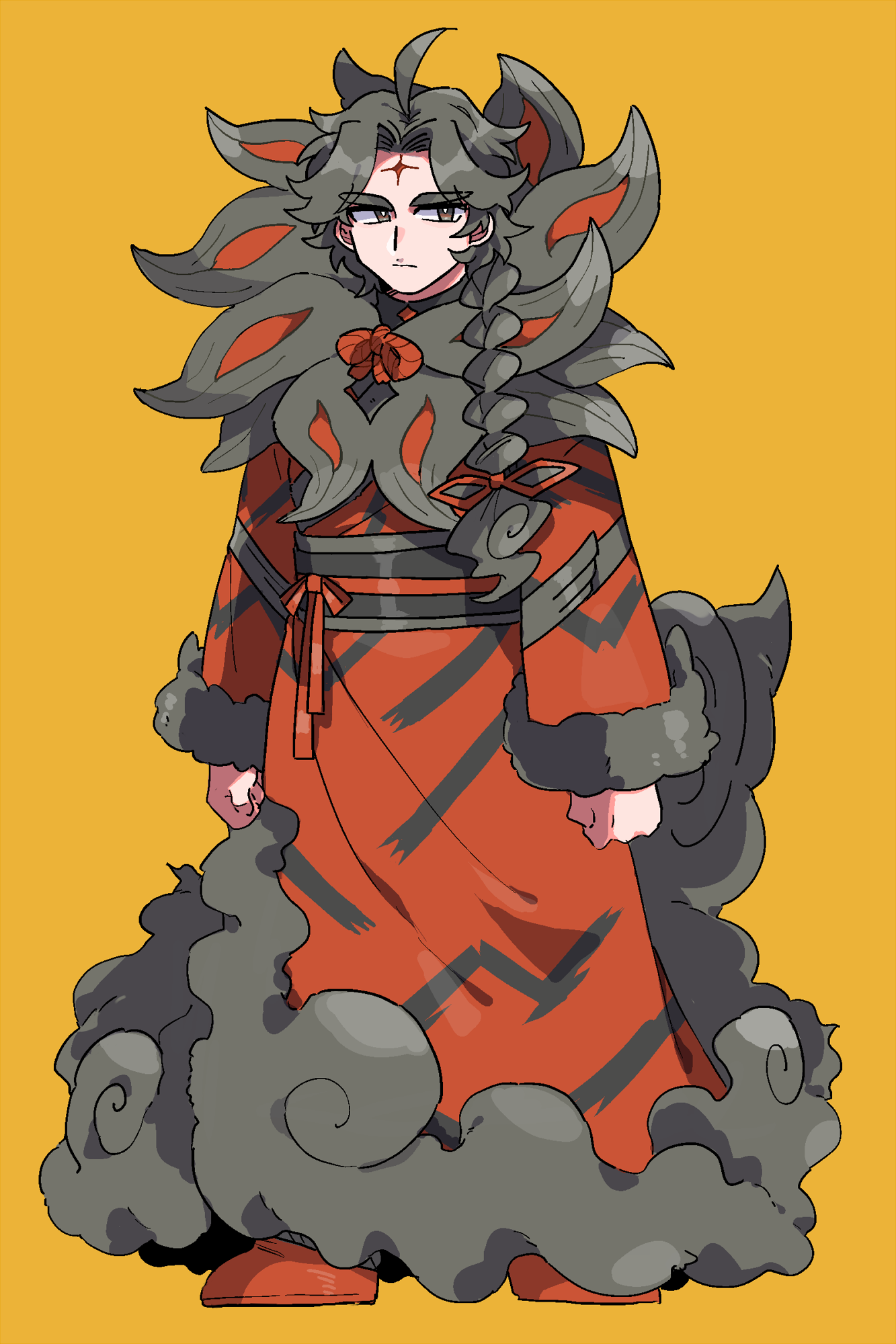 The Big ImageBoard (TBIB) - 1boy ahoge braid brown eyes clenched hands ...