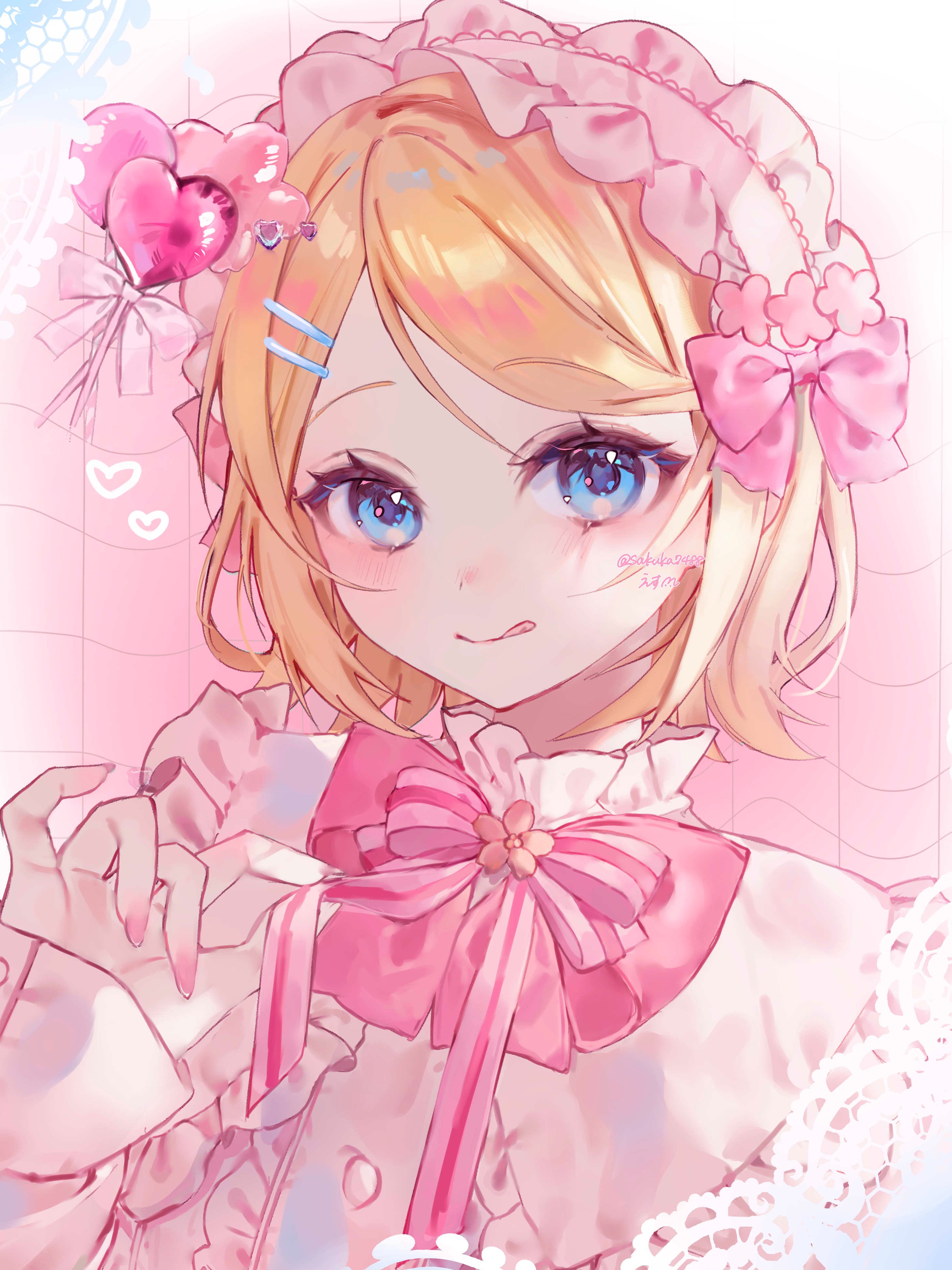 The Big ImageBoard (TBIB) - 1girl absurdres blonde hair blue eyes blush frilled shirt collar ...