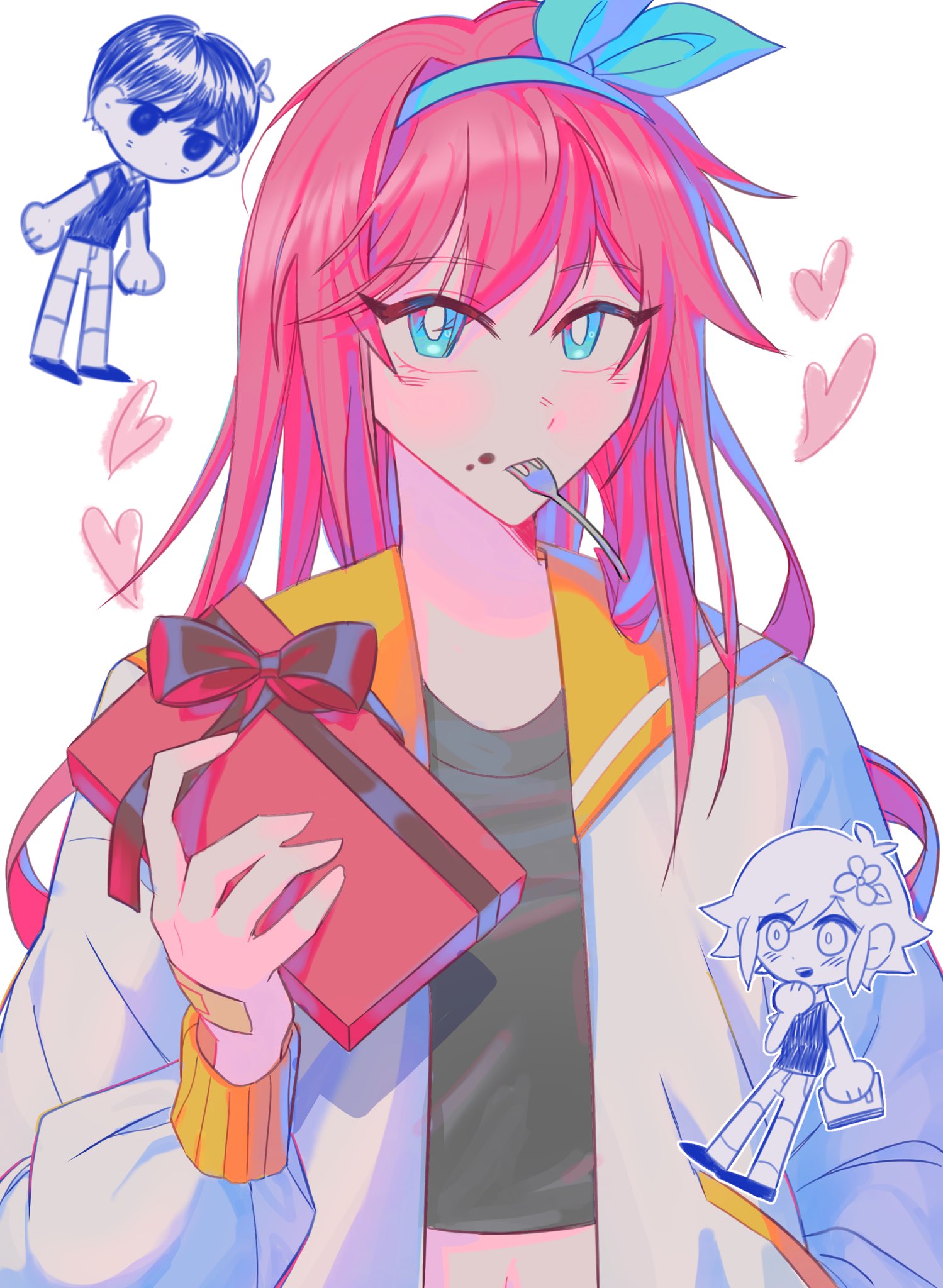 The Big ImageBoard (TBIB) - 1girl 2boys aubrey (faraway) (omori) aubrey (omori) basil (headspace ...