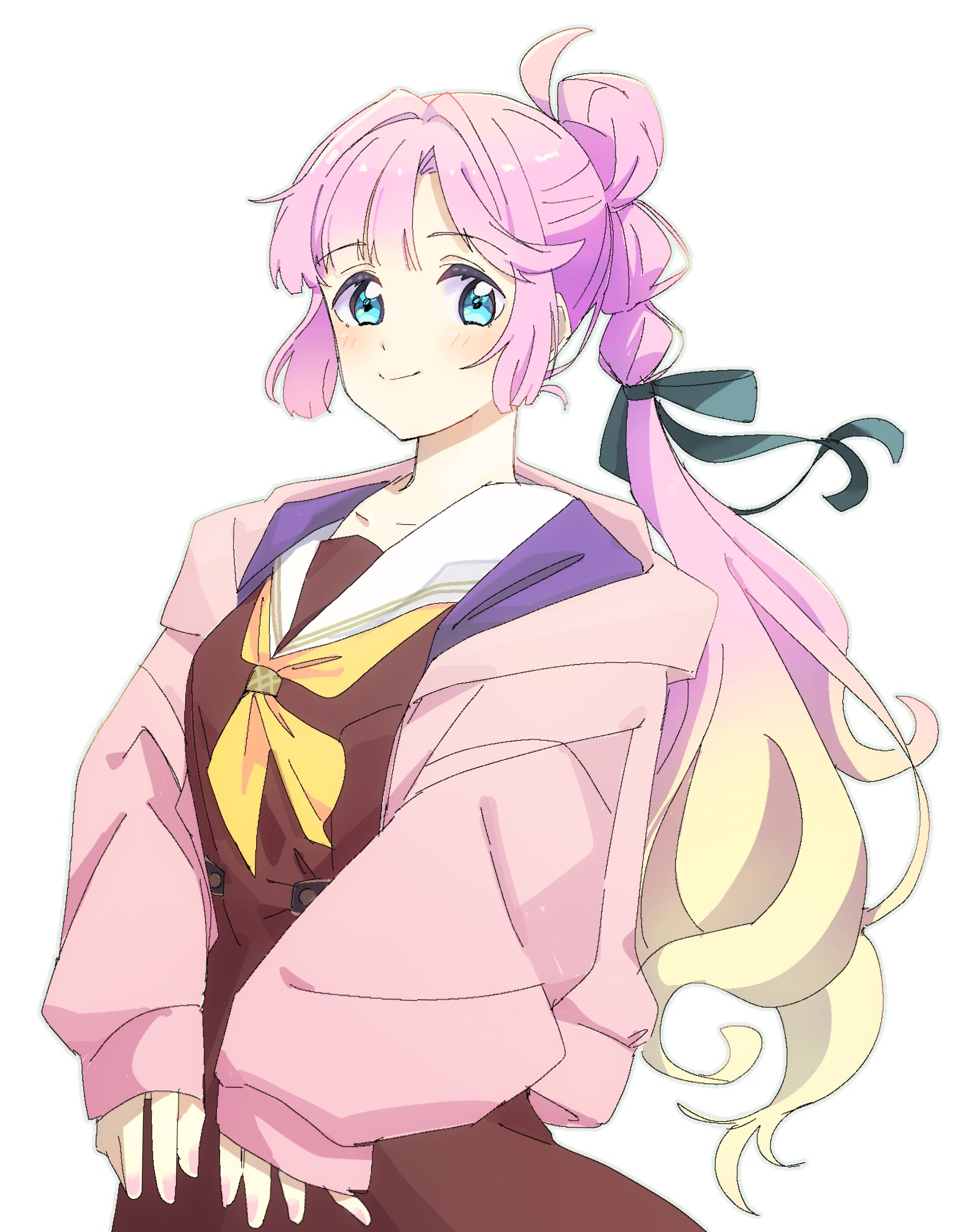 The Big ImageBoard (TBIB) - 1girl akira hjk anyoji hime black ribbon blonde hair blue eyes blunt ...