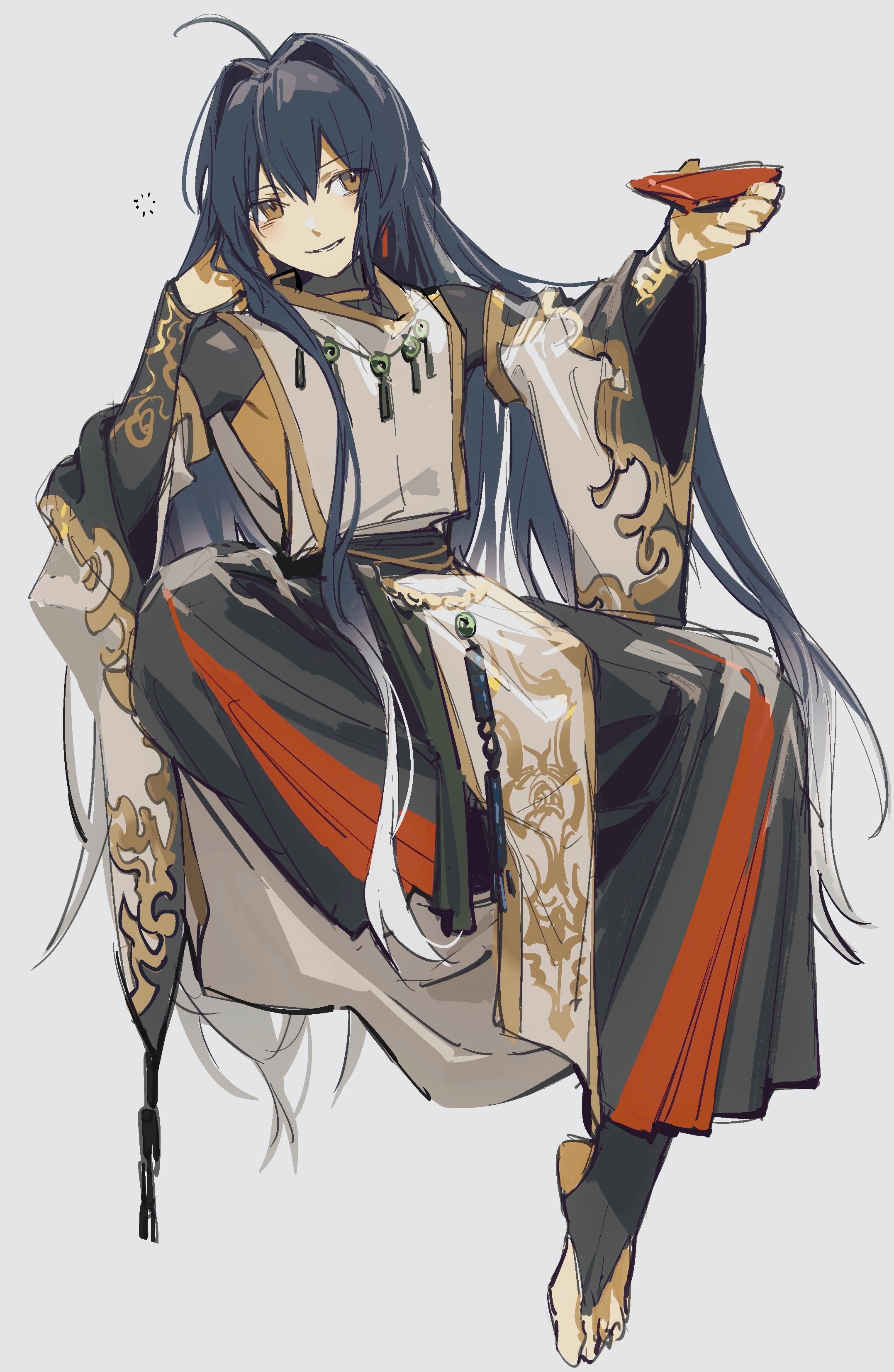 The Big ImageBoard (TBIB) - 1other absurdres ahoge androgynous black ...