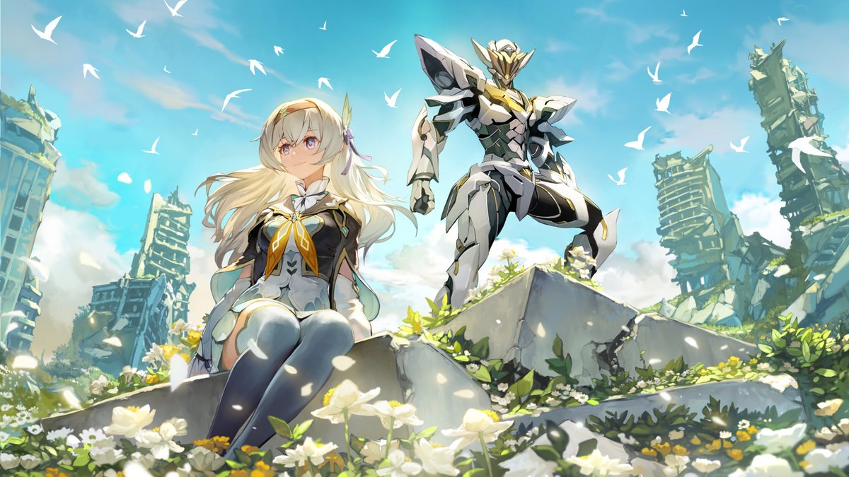 The Big ImageBoard (TBIB) - 1girl armor bird black hairband black ...