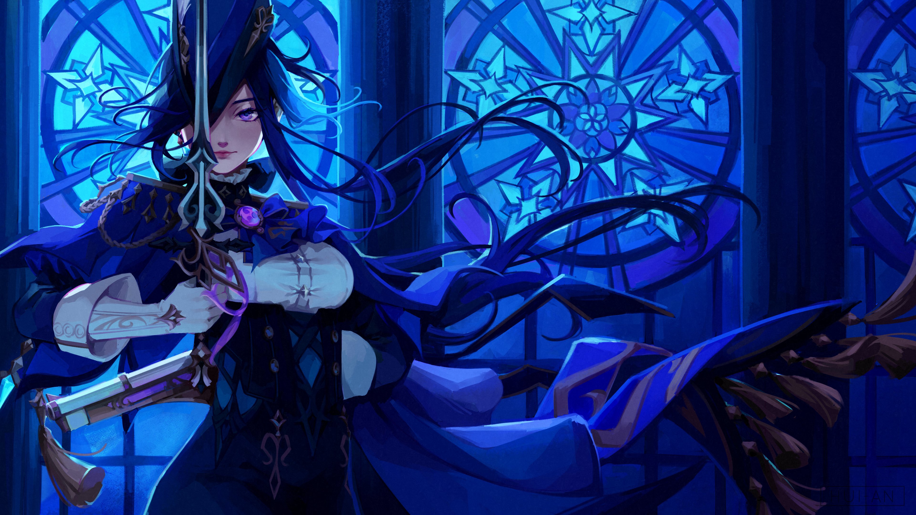 The Big ImageBoard (TBIB) - 1girl absolution (genshin impact) absurdres antique firearm arm ...